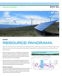 Wind data | solar data | energy resource monitoring | Resource Panorama