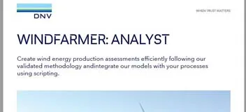 Wind resource assessment | WindFarmer: Analyst